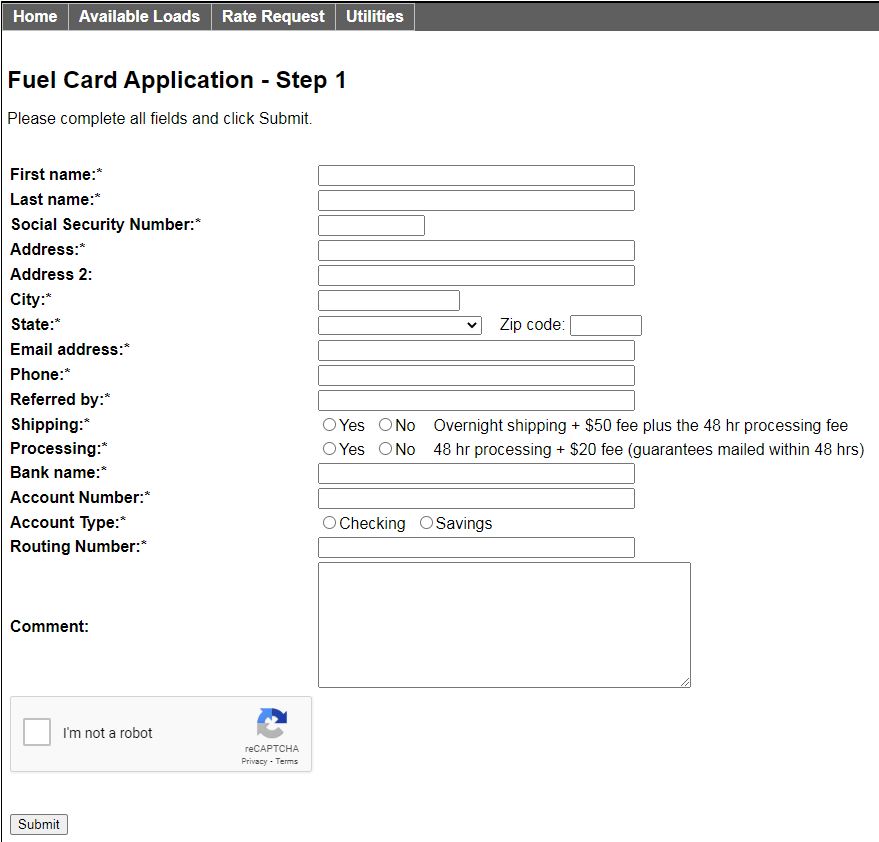 TSD Logistics Fuel Card – Camper Chronicles
